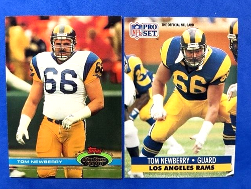 NFL - Tom Newberry 1991 Topps Stadium Club & 1991 Pro Set Football ...