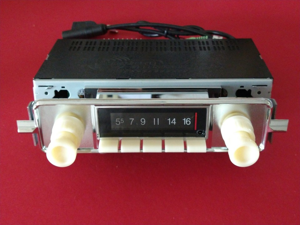 VW Beetle 1958-67 Bluetooth Stereo Radio Bug AM FM AUX USB Ivory Knobs ...