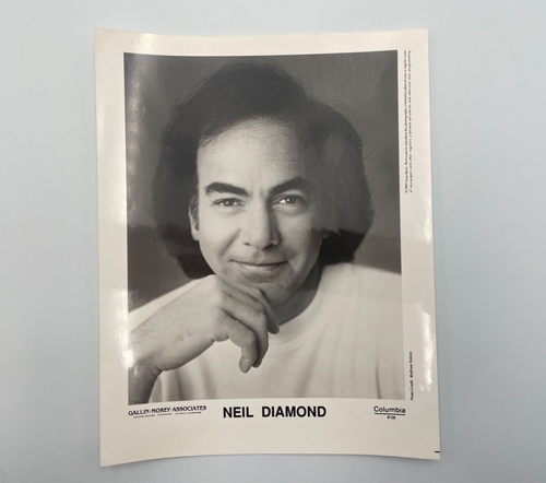 Vintage 1991 Singer Neil Diamond Press Photo B & W Reprint “Sweet ...