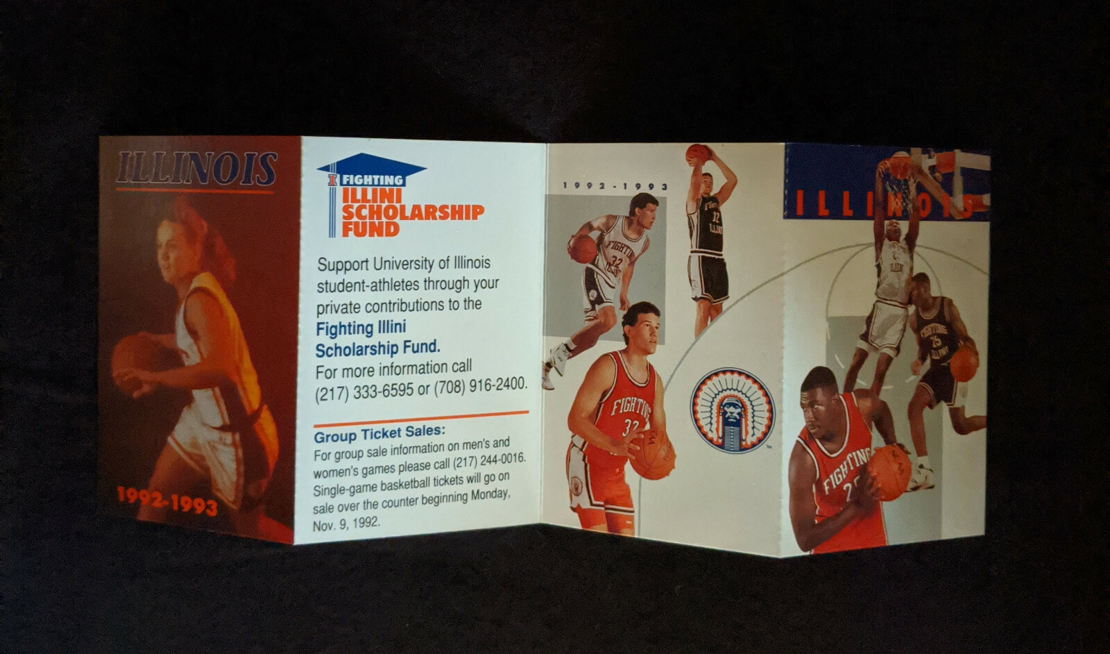 1992-93 University of Illinois Fighting Illini Basketball Schedule | eBay
