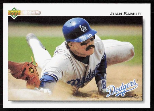 1992 Upper Deck Baseball Card Juan Samuel Los Angeles Dodgers #195 | eBay
