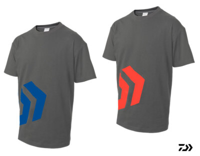 Daiwa DVEC Angled Logo T-Shirt - Grey/Red - Grey/Blue - Med - XXXL ...
