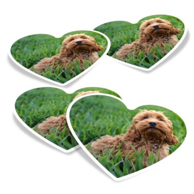 4x Heart Vinyl Stickers Cockapoo Puppy Dog #50557 | eBay UK