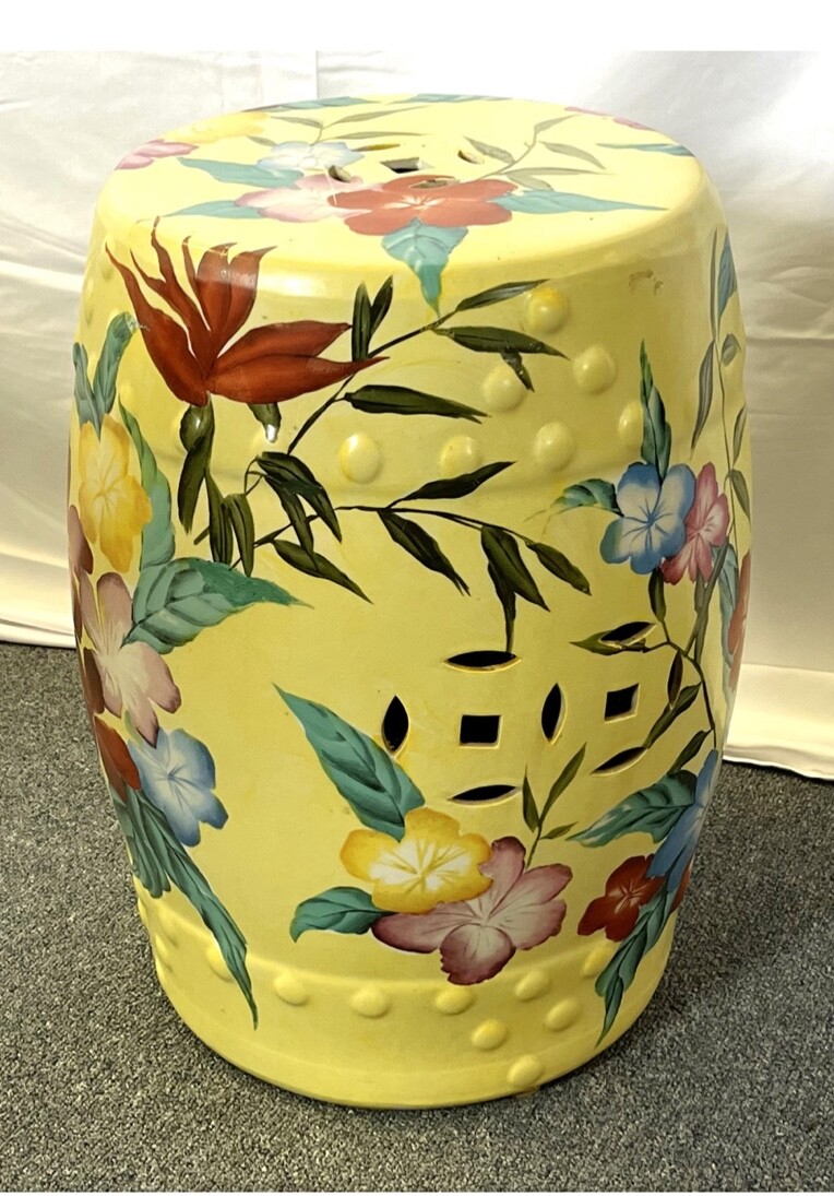 Yellow Garden Stool