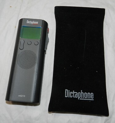 Vintage Handheld Dictaphone Model M5215 with case - powers on | eBay