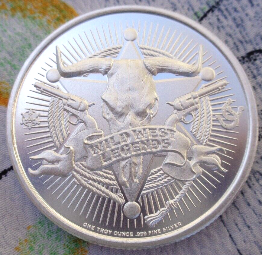 1 oz. CURLY BILL BROCIUS Outlaw Wild West Legends BU rounds .999 fine ...