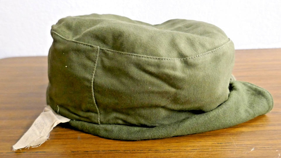 Field Cap with Visor and Ear Flap, O.D. Green, Size 7 3/4, Reproduction ...