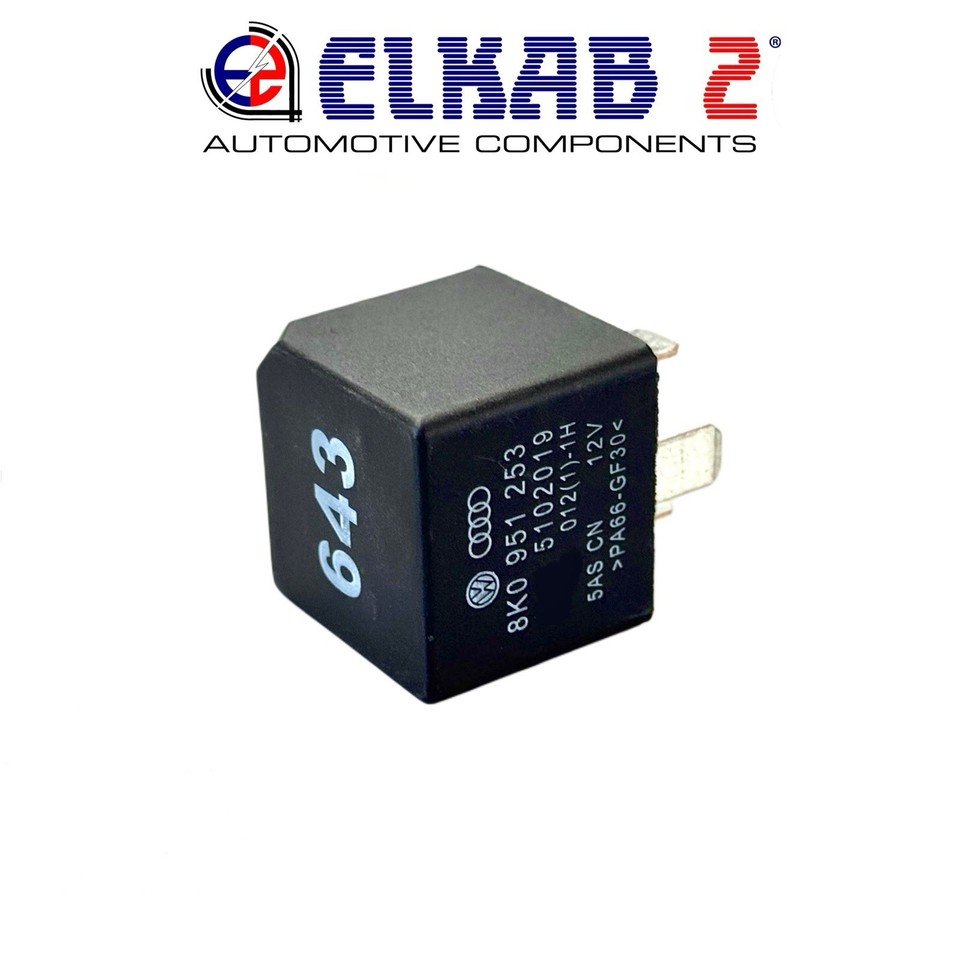 Relais 643 1KO951253A 12V, Audi VW Seat Skoda Modul Steuerung 8K0951253 ...