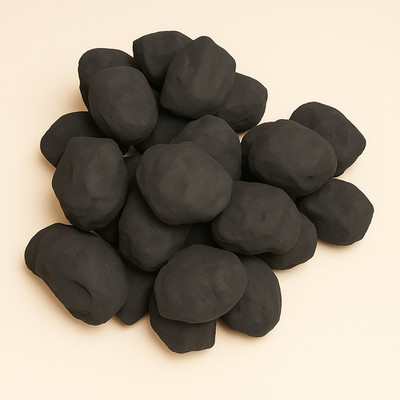 Ceramic Gas Fire Replacement Coals 20 Small Cast Living Flame Fuel Bed ...