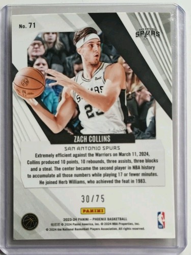 2023-24 PANINI PHOENIX LAVA SP /75 ZACH COLLINS #71 | eBay