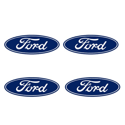 FORD WHEEL RIM CENTER CAP LOGO LOGOS DECAL EMBLEM STICKER 2.5" x 1" SET ...