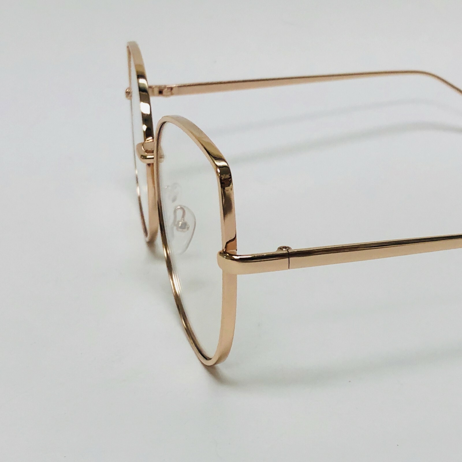 Women Glasses Clear Lens Gold Silver Metal Frame Cat Eye Shades ...