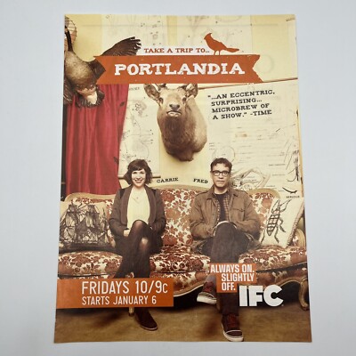 Portlandia Comedy Series 2011 Print Ad 8"x11" Fred Armisen Carrie ...