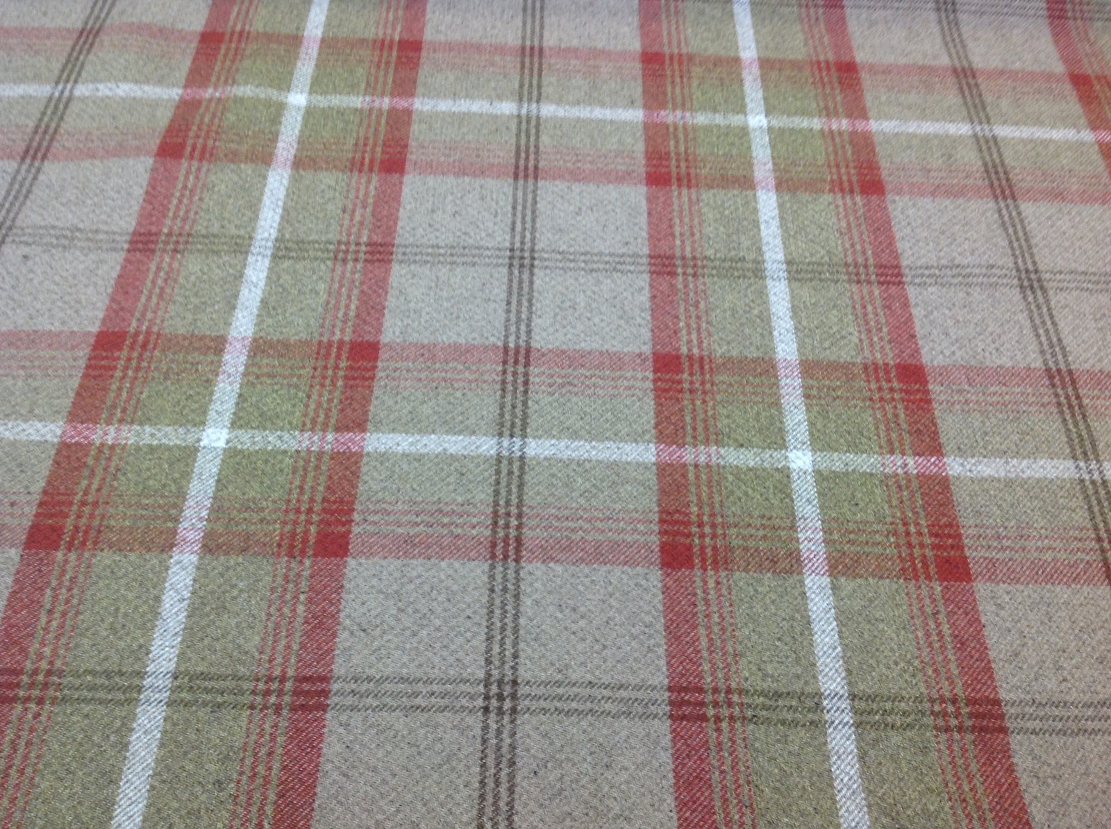 Porter+Stone Tartan Plaid Check BALMORAL Wool Effect Upholstery/Curtain ...