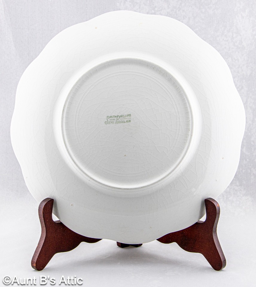 Vintage 20's Smith Phillips Semi Porcelain Gold Accent 9.5" Floral ...