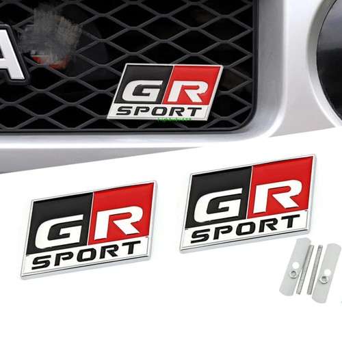 2pc Chrome GR SPORT Vehicle Front Grill Emblem Rear Badge for HV RZ RC ...