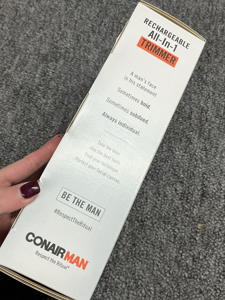 NEW! CONNAIR MAN Rechargeable Cordless All-In-1 Hair Beard Trimmer ...