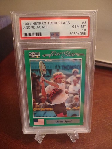 1991 Netpro #3 Andre Agassi PSA 10 Rookie RC | eBay