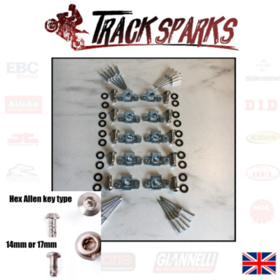 DZUS TYPE FAIRING FASTENERS HEX ALLEN KEY TYPE RIVET SILVER 14mm 10 ...
