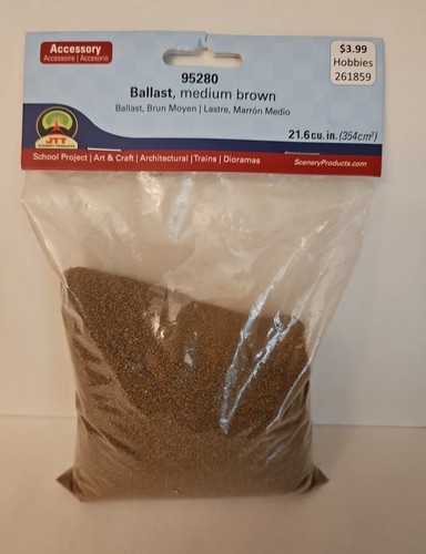 JTT SCENERY 95280 BALLAST, Medium Brown - 21.6 CU IN - ALL SCALES - | eBay