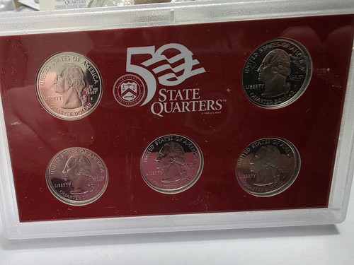 2000 US Mint "50 State Quarters" Silver Proof Set With COA, Quarters ...
