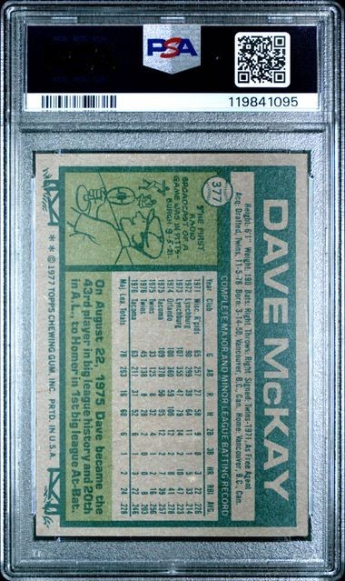1977 Topps #377 - DAVE McKAY - PSA 6 !! | eBay