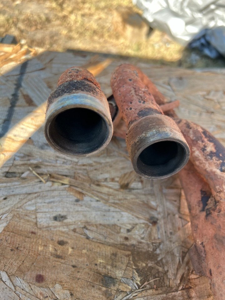 Yamaha Grizzly 660 YFM 660 2005 05 front exhaust pipes muffler header ...