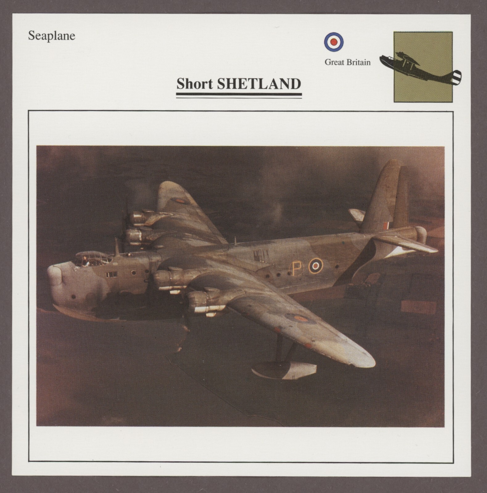 Short Shetland Edito Service Warplane Air Military Card Great Britain ...