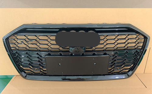 RS6 Style Front Bumper GlossBlack Honeycomb Mesh Grille For Audi A6 S6 ...