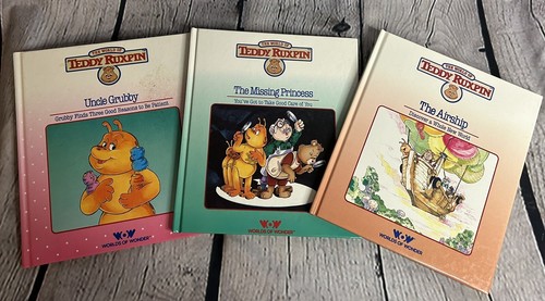 Lot Of 3 Teddy Ruxpin Books Uncle Grubby Airship The Missing Princess ...