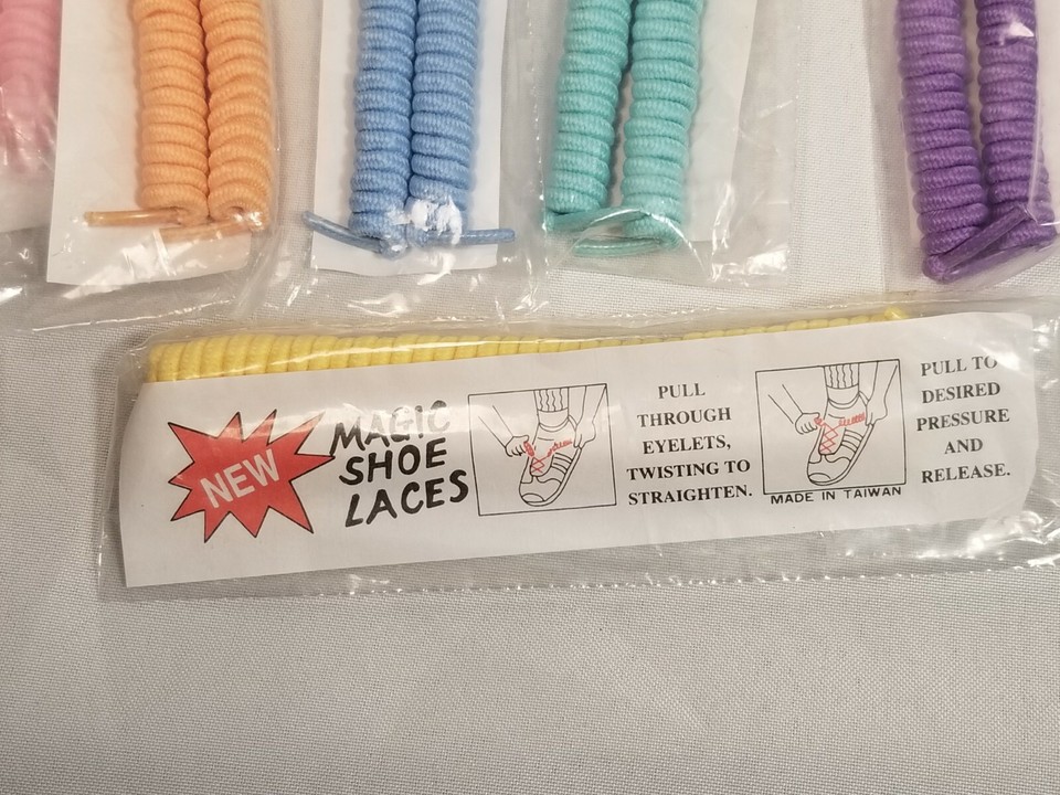 Magic Shoe Laces No-Tie Curly Shoe Laces Fits Kids or Adults, | eBay