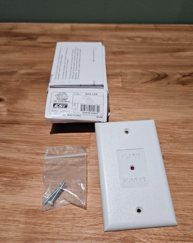 Edwards EST SIGA-LED Remote LED Fire Alarm Indicator White New In Box ...
