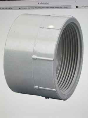 LESSO PVC DWV LP101-060 6" Female Adapter (Fpt × Hub) (S4) | eBay