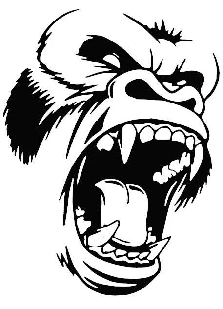 King Kong Face Drawing