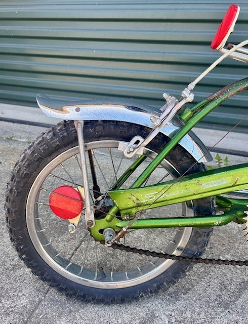 Vtg 1960s Schwinn Stingray Runabout 3 speed Campus Green w/Rearview ...