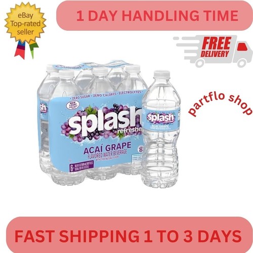 Splash Refresher Acai Grape Flavored Water, 16.9 Fl Oz, Plastic Bottle ...