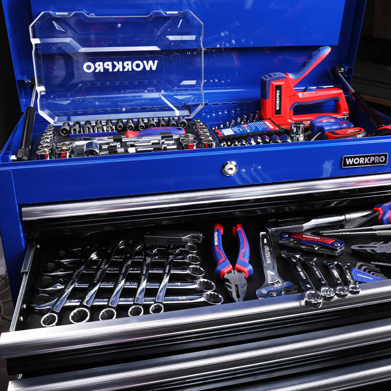 WORKPRO 4-Drawer Tool Chest 26'' Rolling Metal Tool Storage Cabinet W ...