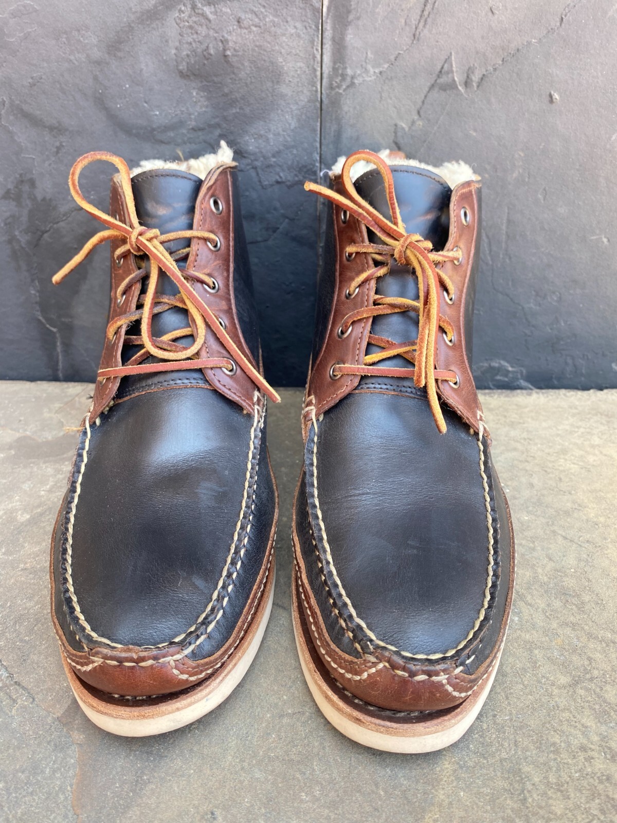 Eastland Shoe Corp. Wabasha Shearling Moc Toe Boot Hand Sewn Made in ...