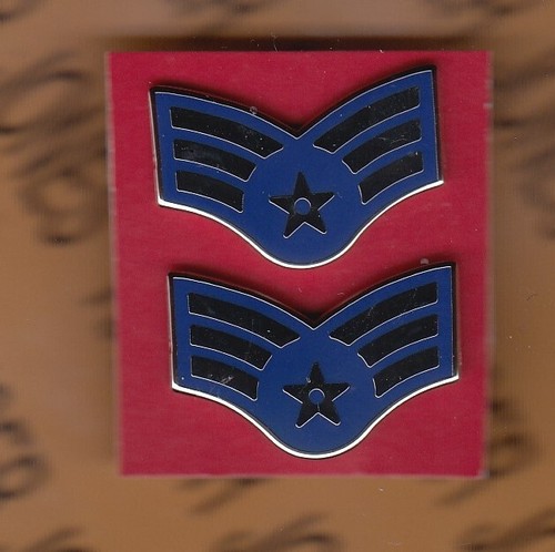 USAF Air Force SENIOR AIRMAN E-4 SrA rank badge set ~1.25" c/b | eBay