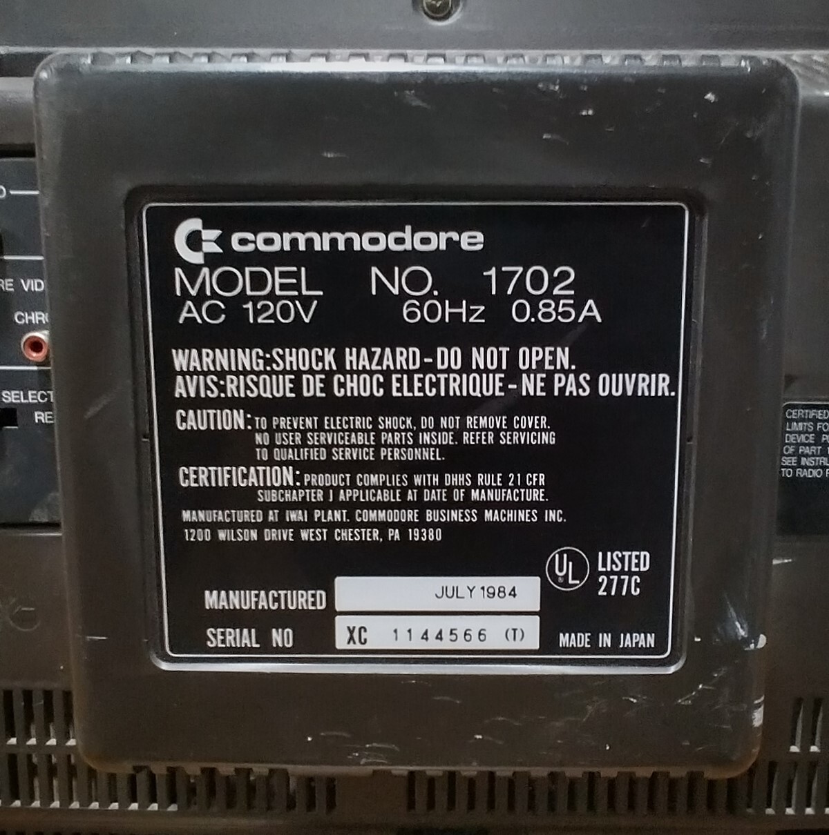 Vintage Commodore 1702 Video Monitor for C64 C128 for sale online | eBay