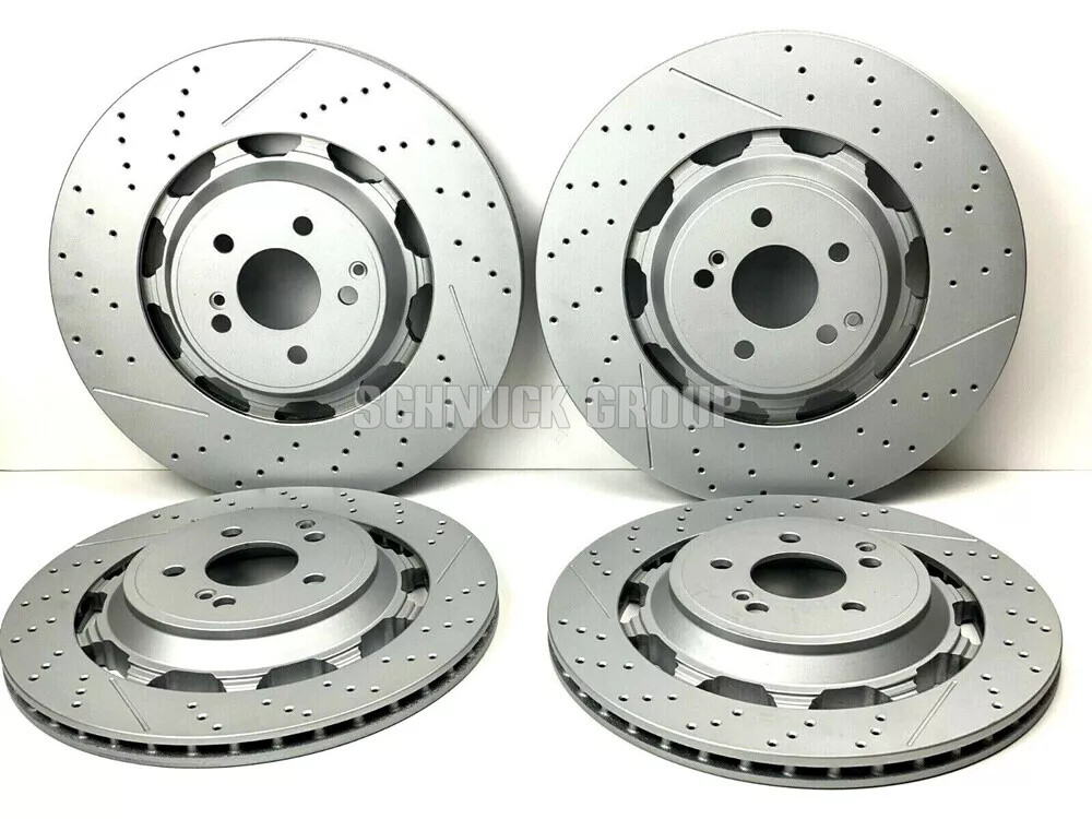 4Pcs Front & Rear Brake Rotors Fit Mercedes Benz W222 S63 AMG S65 AMG ...