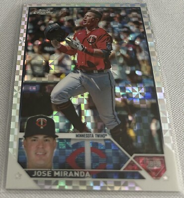 2023 Topps Chrome Baseball Jose Miranda Minnesota Twins X-Fractor #84 ...