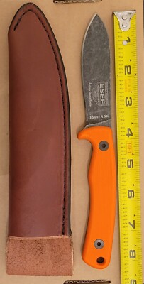 ESEE Ashley Emerson Orange Fixed Blade Game Knife w/ Sheath AGKOR | eBay