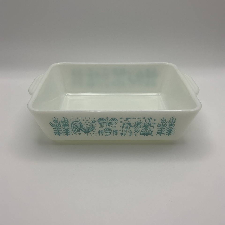 Vintage Pyrex Amish Butterprint Turquoise 0503 1.5 qt Casserole Dish ...