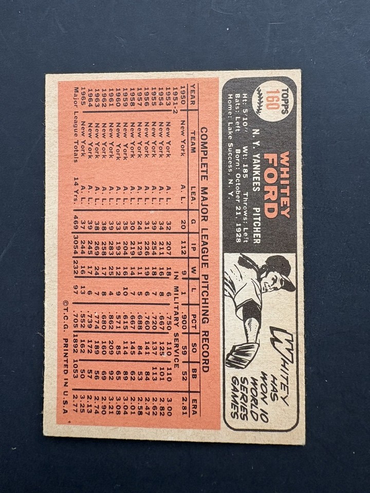 Lot of 4 Topps Whitey Ford cards, 1954, 1962 and two 1966 | eBay