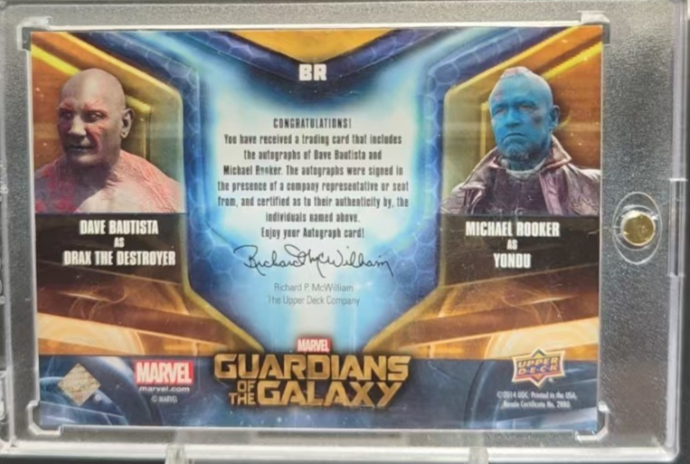 2014 UD Guardians of the Galaxy Michael Rooker Dave Bautista Dual ...