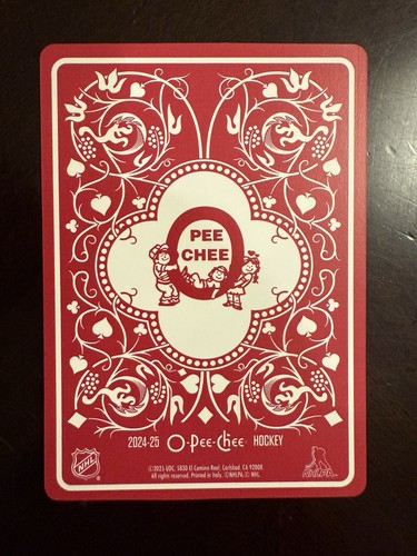 2024-25 UD O-Pee-Chee OPC Playing Card Joker Youppi! Montreal Canadiens ...