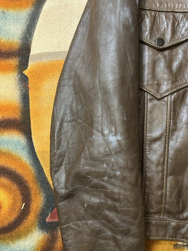 Vintage 1970s Leather Jacket Type 3 Brown Leather Men’s Size 40 Jacket ...