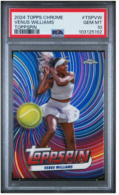 2024 TOPPS CHROME TENNIS VENUS WILLIAMS TOPPSPIN REFRACTOR RARE MINT SP PSA 10! | eBay