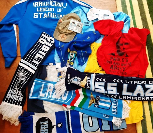 SS Lazio Irriducibili scarves track-top cap Ultras casuals football ...